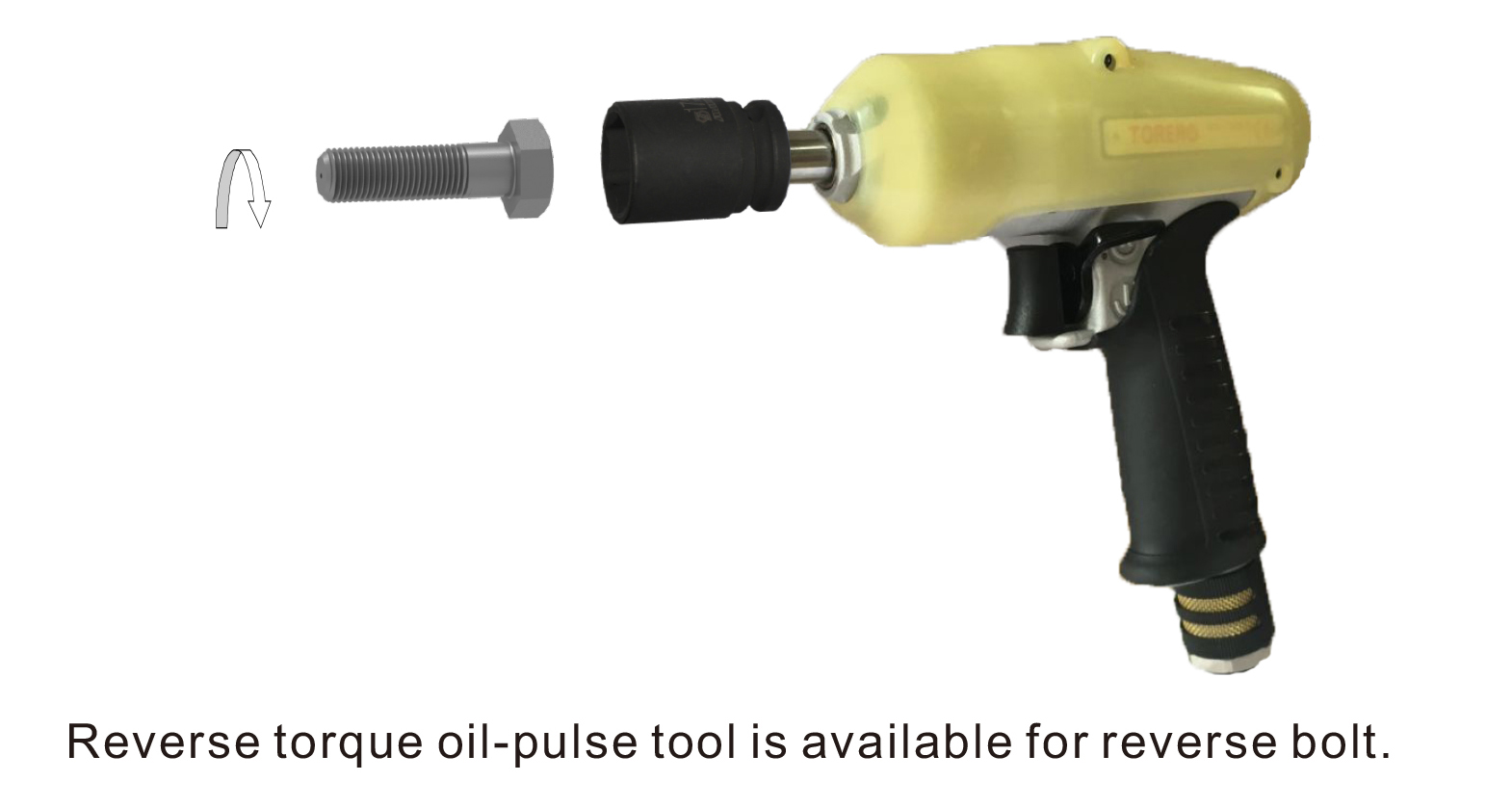 Pistol reverse torque shut-off oil-pulse tool